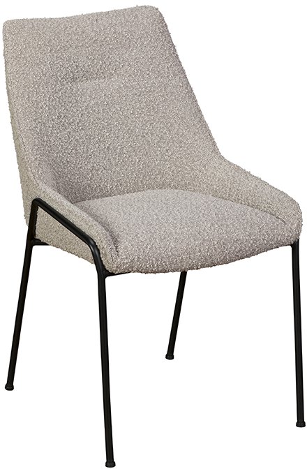 Anna Dining Chair Grey Boucle - Lees of Grimsby