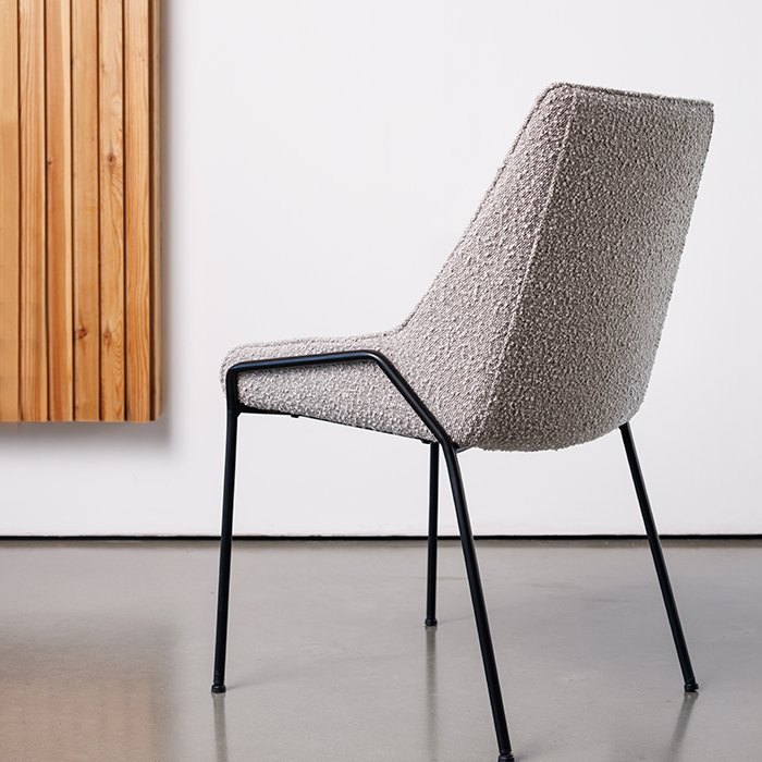 Anna Dining Chair Grey Boucle - Lees of Grimsby
