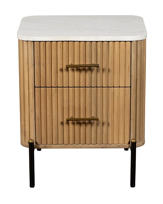 Reed 2 Drawer Bedside Table - Lees of Grimsby