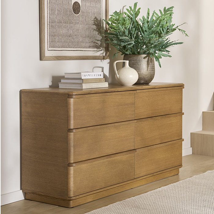 Placid Large Wooden Chest of Drawers