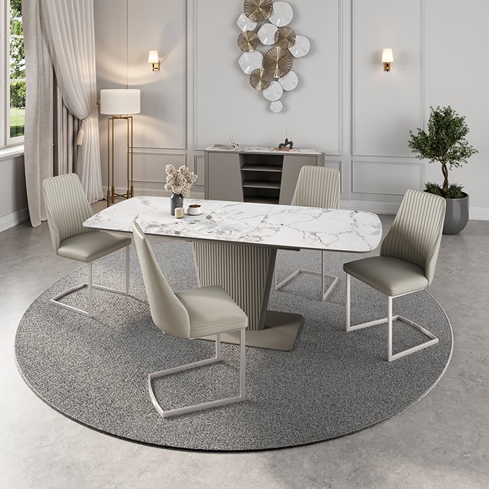 Castello Dining Chair Light Grey - Lees of Grimsby